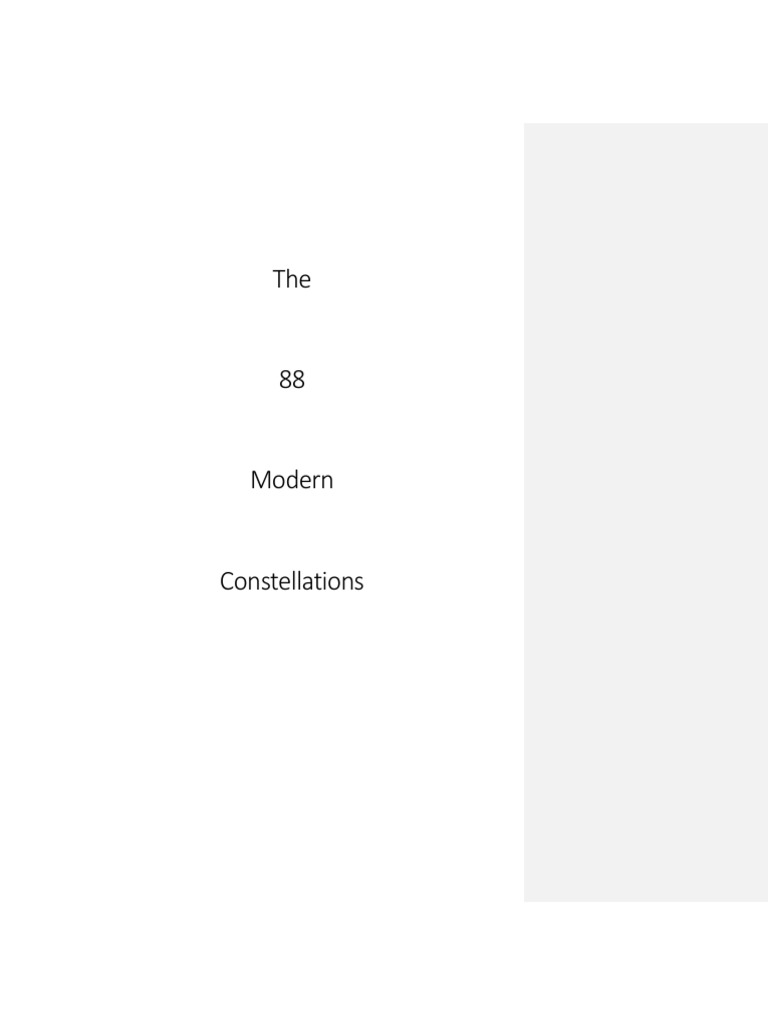 The 88 Modern Constellations Pdf Milky Way Stars