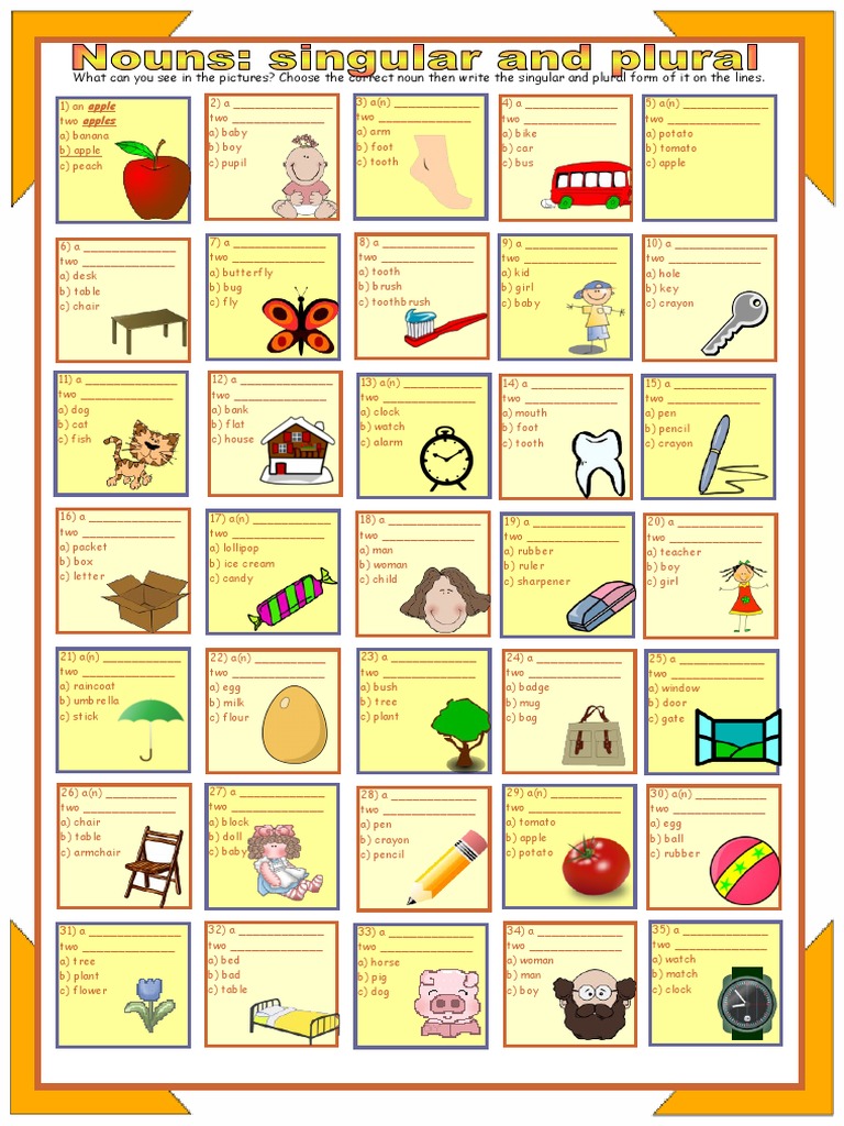 01 Nouns (Regular, Irregular Nouns) | PDF