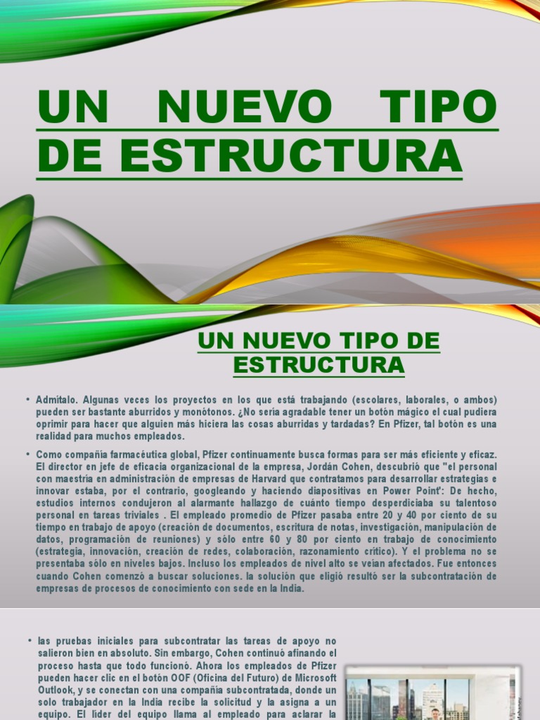 Un Nuevo Tipo de Estructura | PDF | Outsourcing | Pfizer