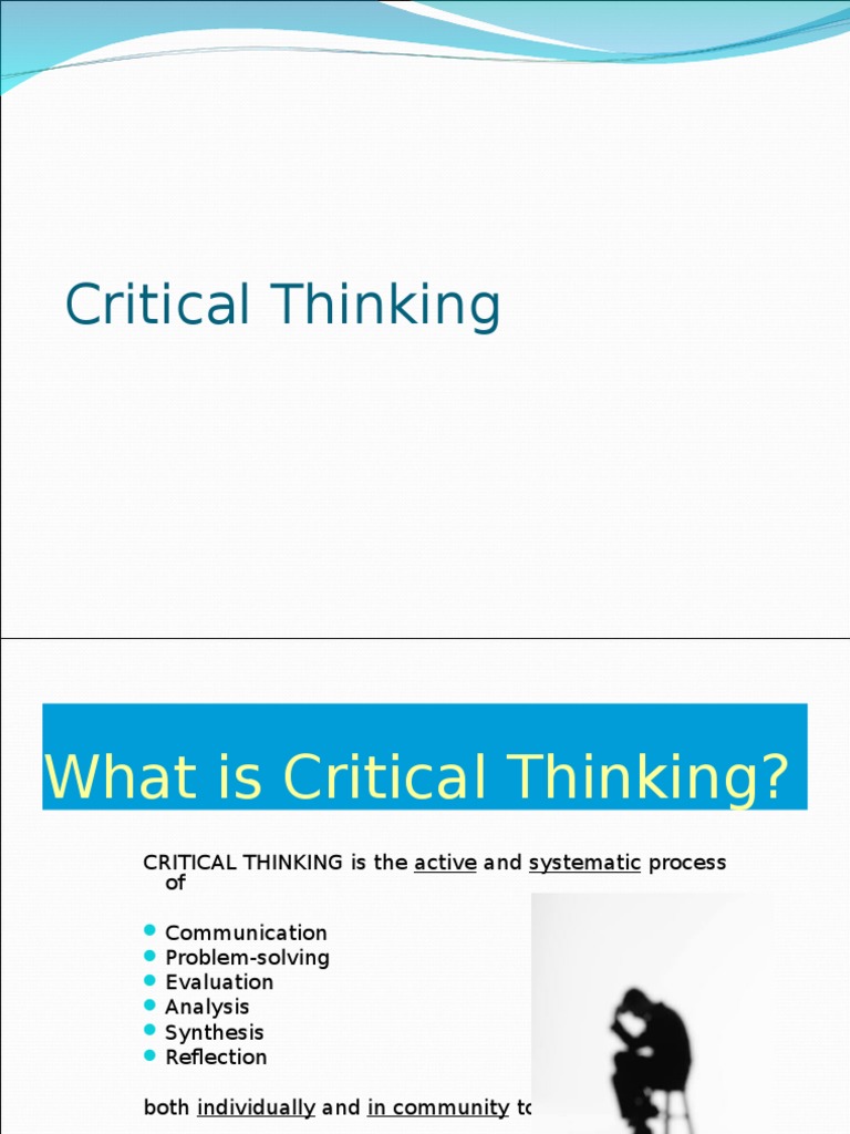 Critical Thinking Examples | PDF