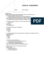 OSHA 30 Construction Final Test Answer Key | PDF | Occupational Safety ...