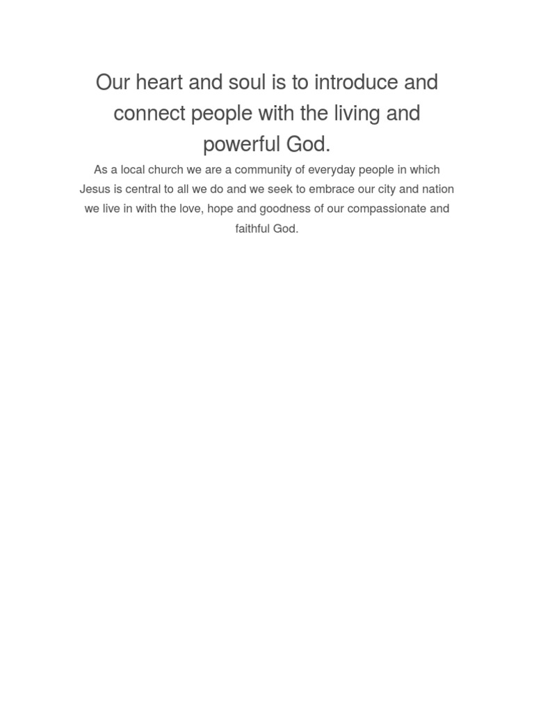 Our Heart and Soul Is To Introduce and Connect People With The Living ...