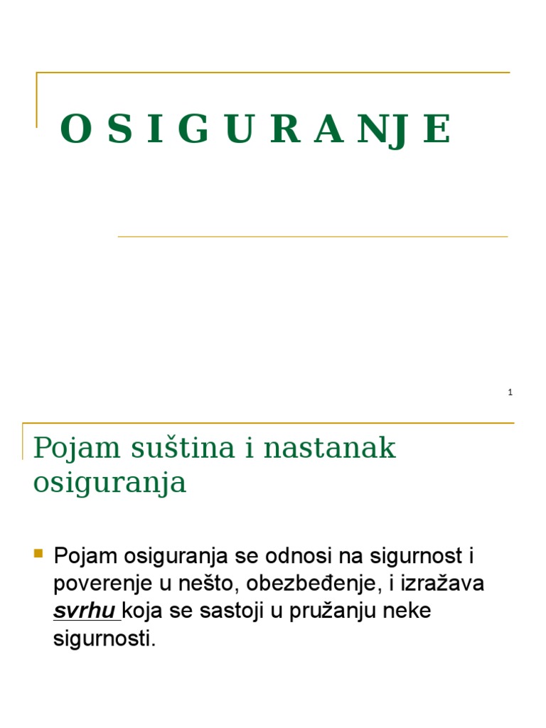 Osiguranje | PDF