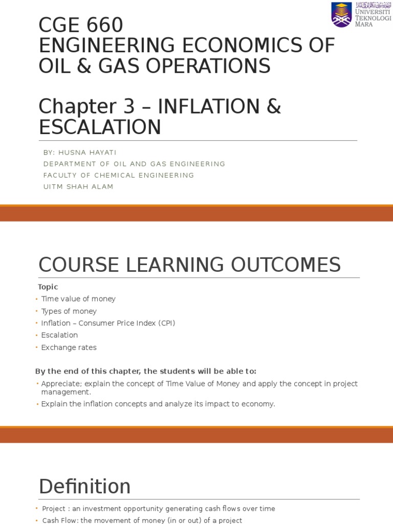 Inflation and Time Value in Oil Economics | PDF | Compound Interest ...
