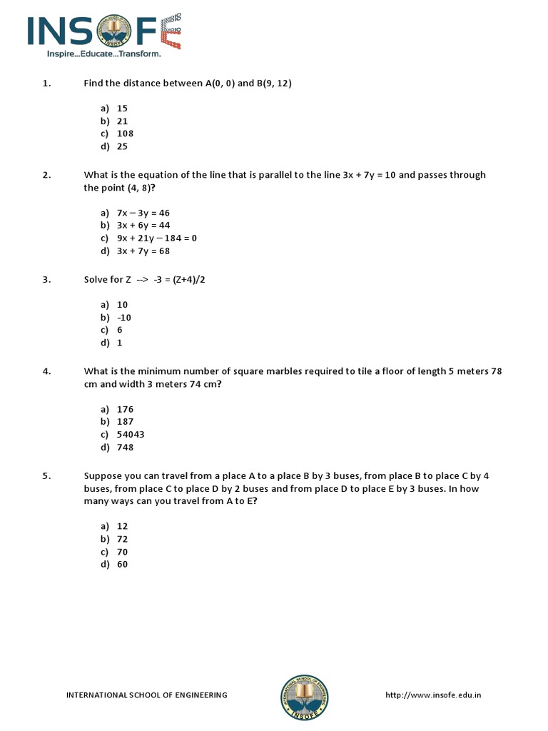 Online Entrance Exam Sample Paper PDF | PDF | Bowling (Cricket ...