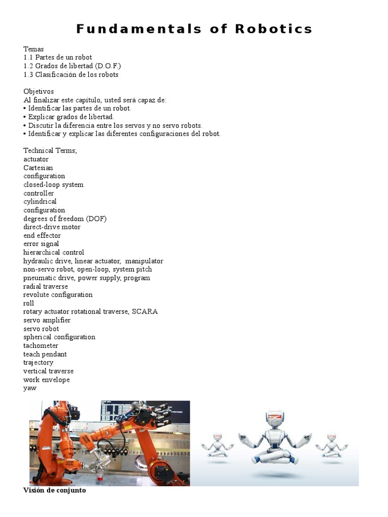 Fundamentals of Robotics (Semana 11) | PDF | Robot | Robótica