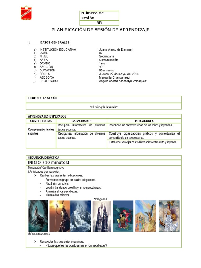 Actividades de Mitos y Leyendas para Niños | PDF | Leyendas | Aprendizaje