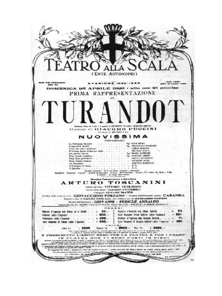 Turandot - Puccini | PDF | Giacomo Puccini