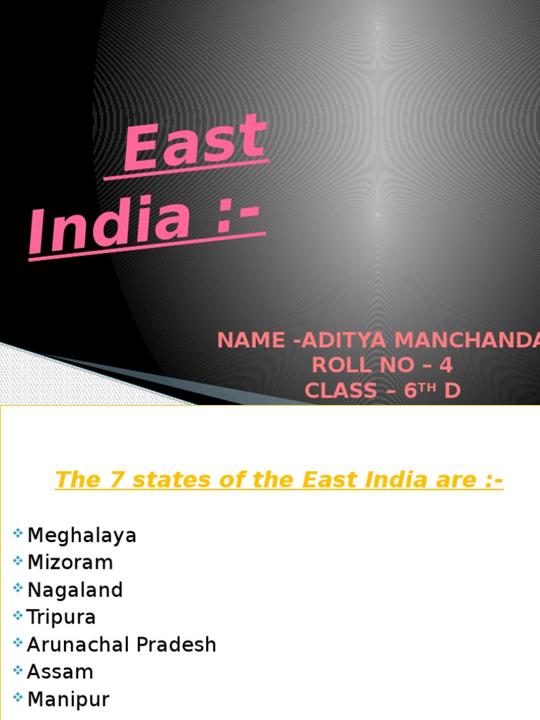 East India:-: Name - Aditya Manchanda Roll No - 4 Class - 6 D | PDF
