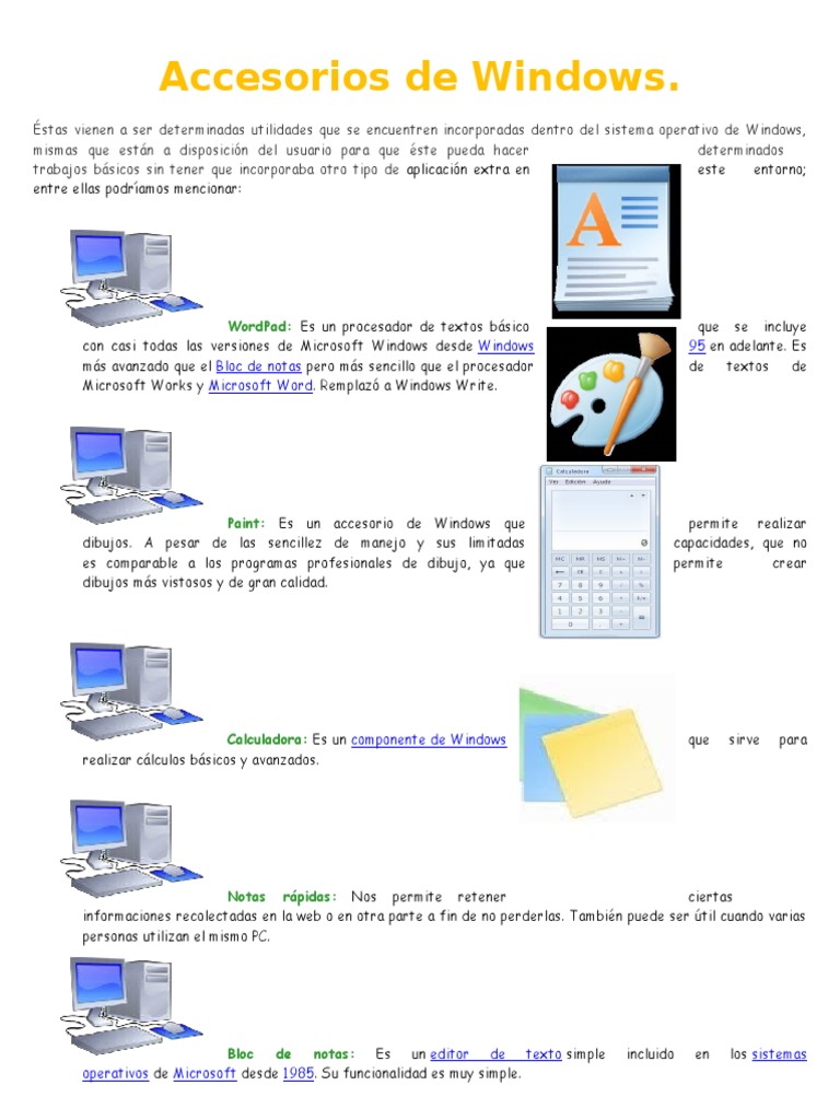 Accesorios de Windows | PDF