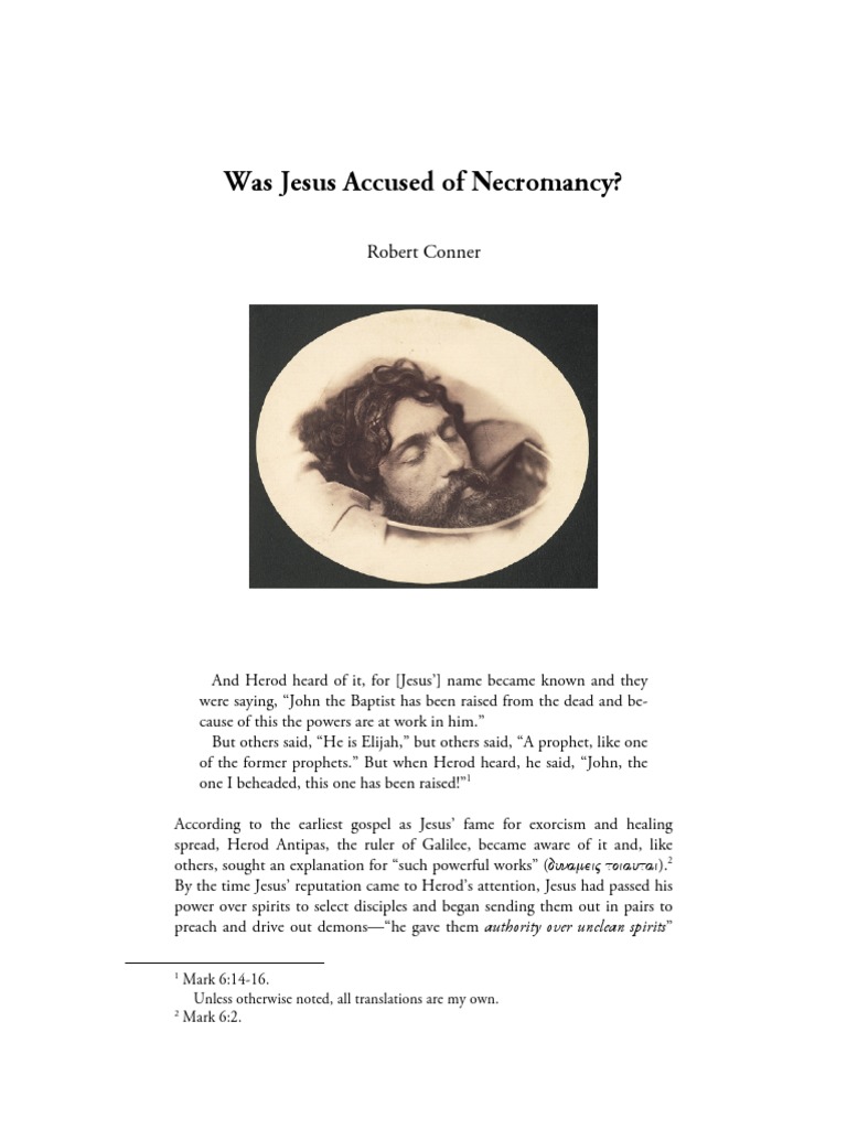 Jesus: Accusations of Necromancy | PDF | John The Baptist | Christianity