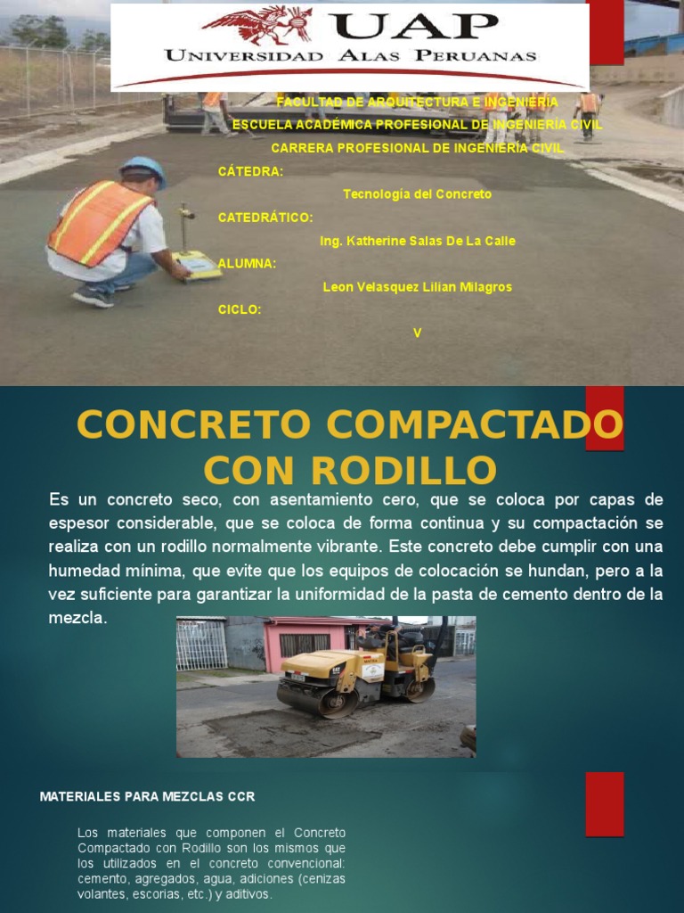 Concreto Compactado Con Rodillo | PDF | Cemento | Hormigón
