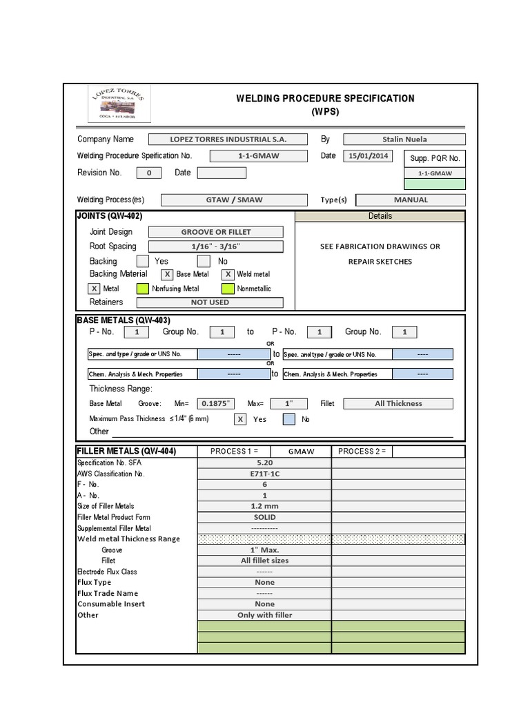 Wps-pqr Gmaw Lti | Materials | Chemical Substances