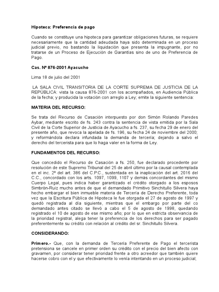 Hipo Teca | PDF | Pagos | Justicia