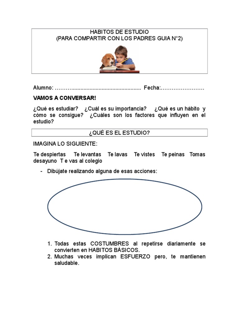 Guía de Hábitos de Estudio para Niños | PDF | Relaciones personales ...