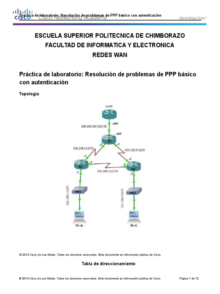 Lab Troubleshooting Basic PPP With Authentication Juniper | PDF | Enrutador (Computación ...