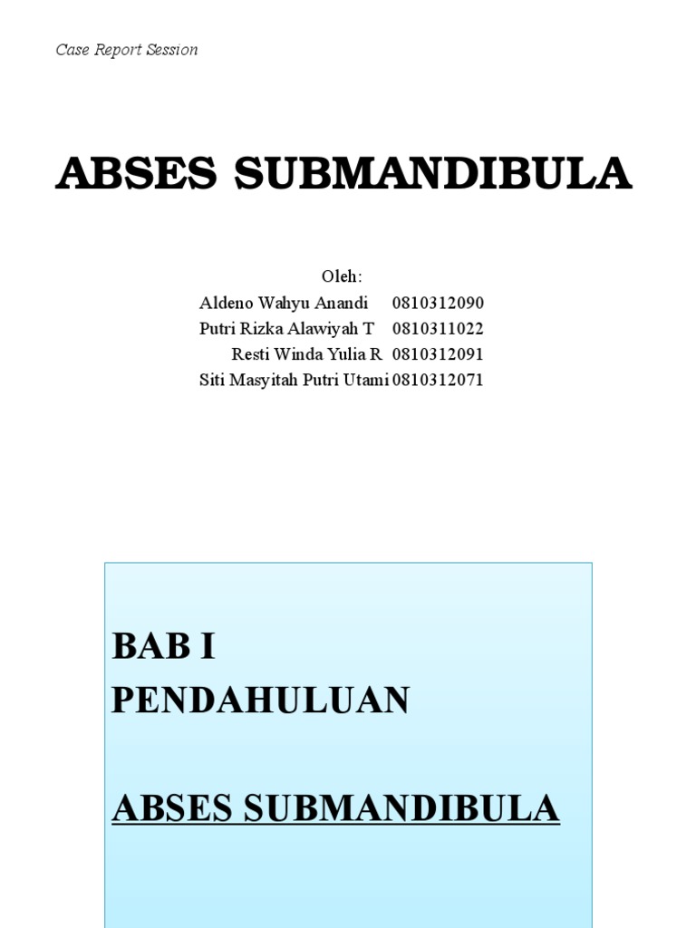 Abses Submandibula | PDF