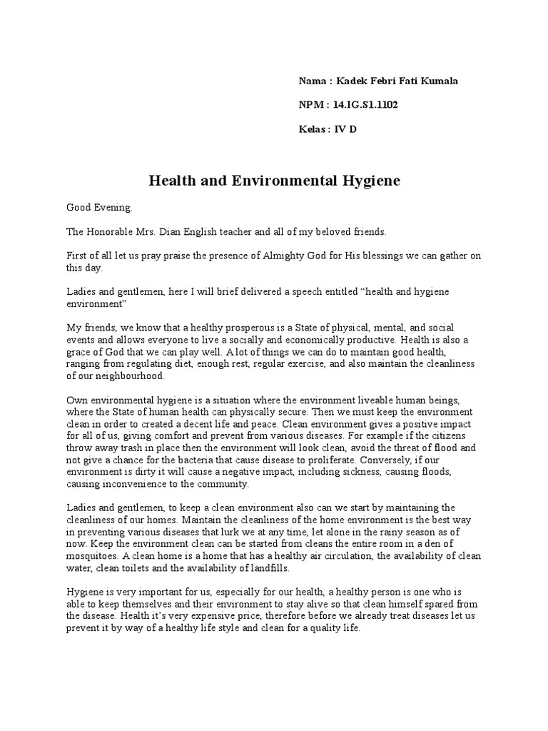 OWN Speech | PDF | Wellness | Lifestyle