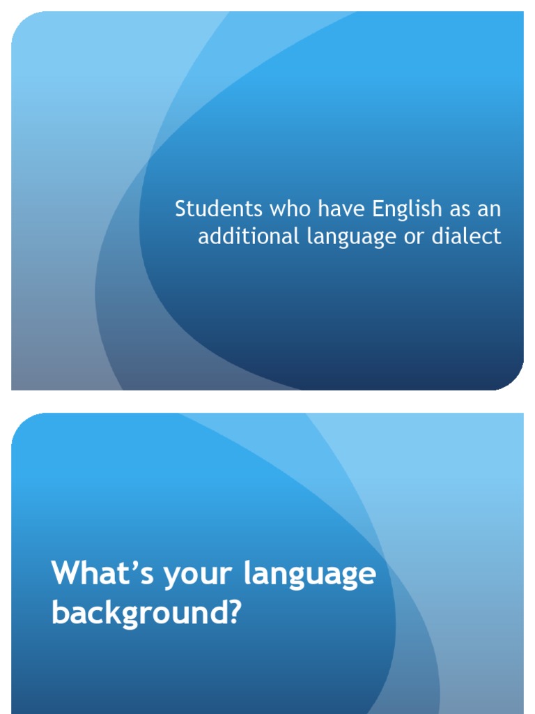 Eald Presentation | PDF | English Language | Literacy