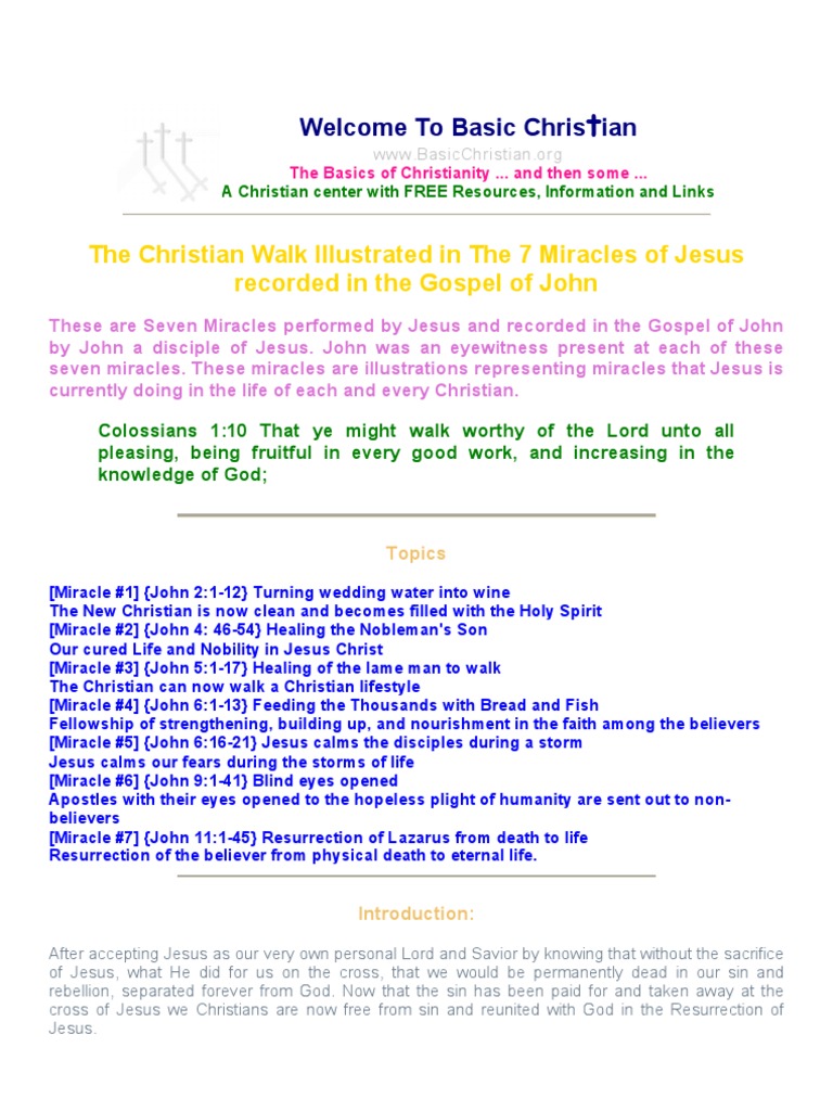 7 Miracles | Gospel Of John | Resurrection Of Jesus