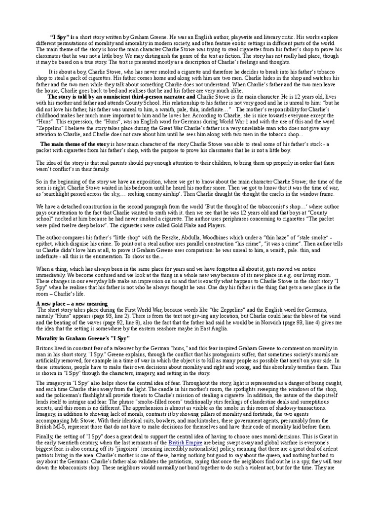 I Spy | PDF | Martyr | Narration