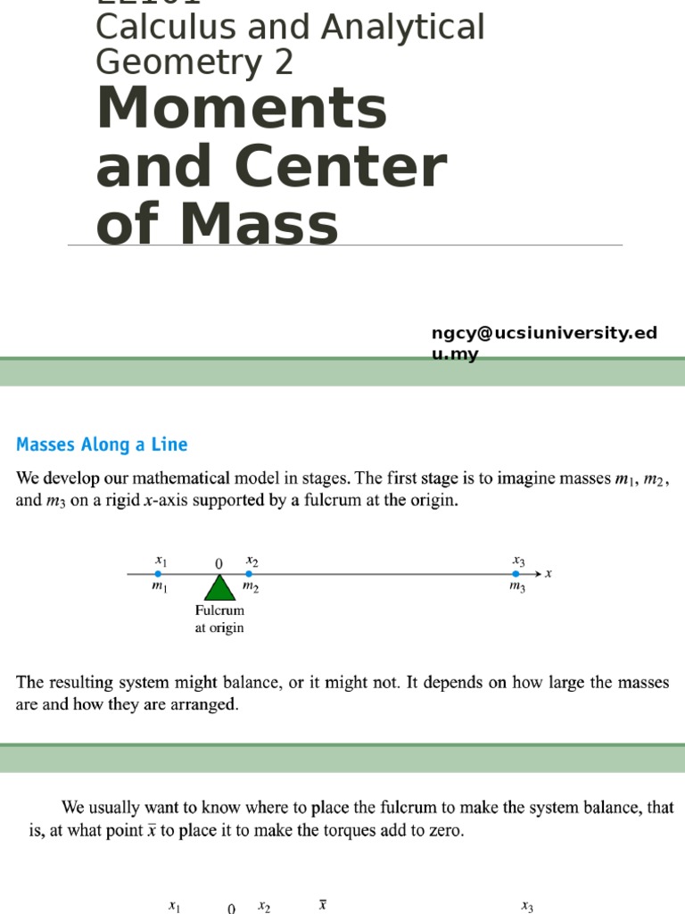 EE101 L3 Center of Mass | PDF