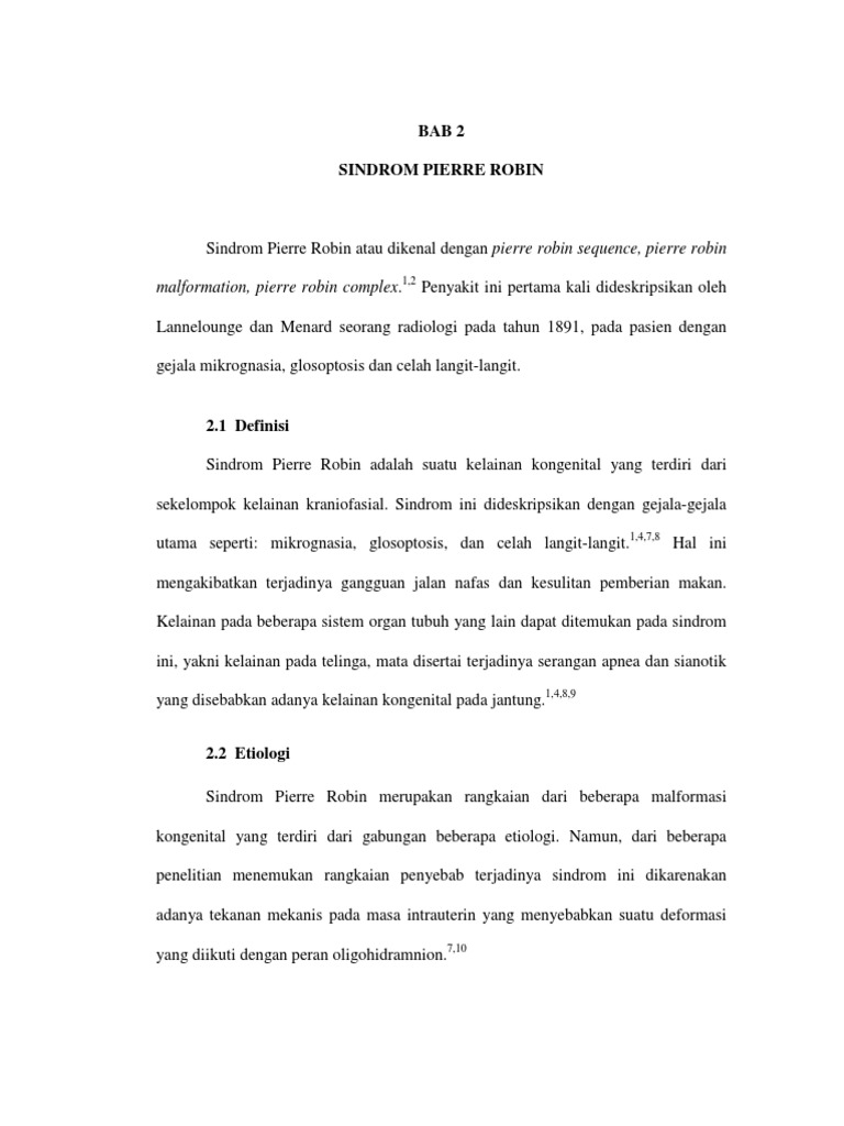 Sindrom Pierre Robin | PDF