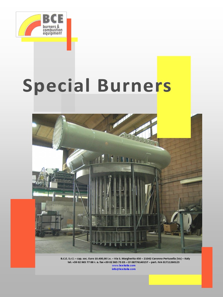 B.C.E. Industrial Burners Overview | PDF | Furnace | Combustion
