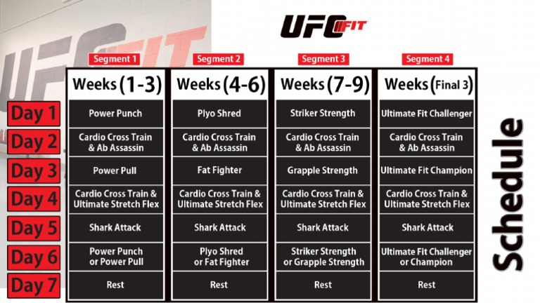 UFC Fit - Workout Schedule PDF | PDF