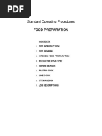 Kitchen Standard Operating Procedures | PDF | Food Safety | Foods