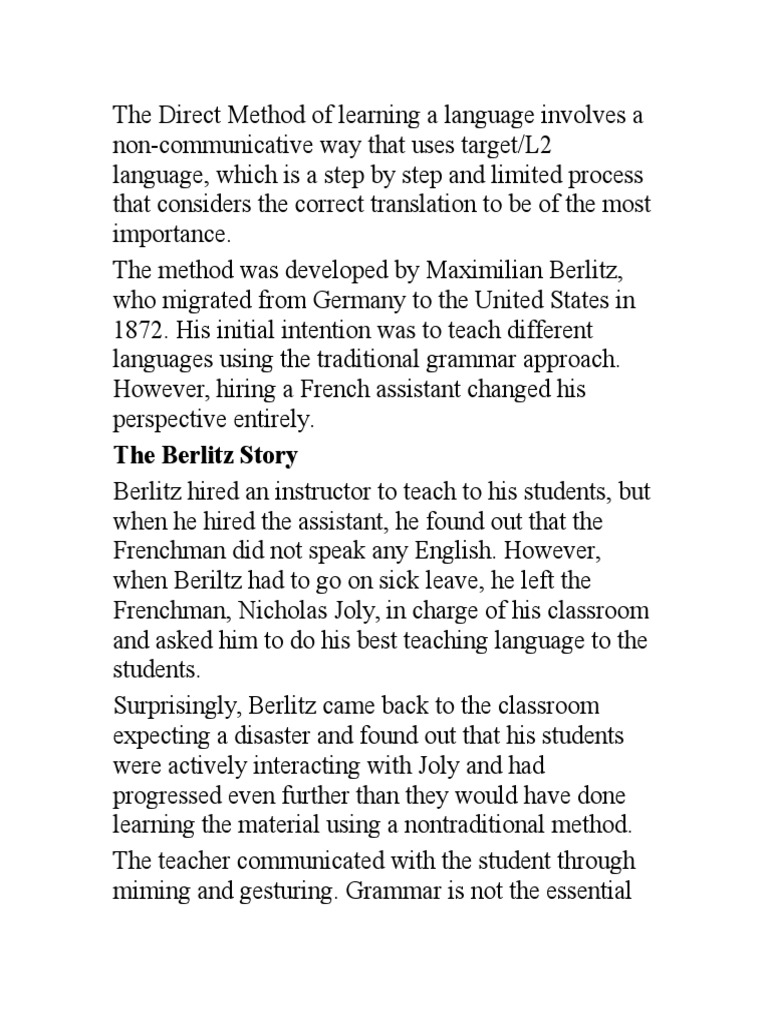 Berlitz Method | PDF | Second Language | English Language