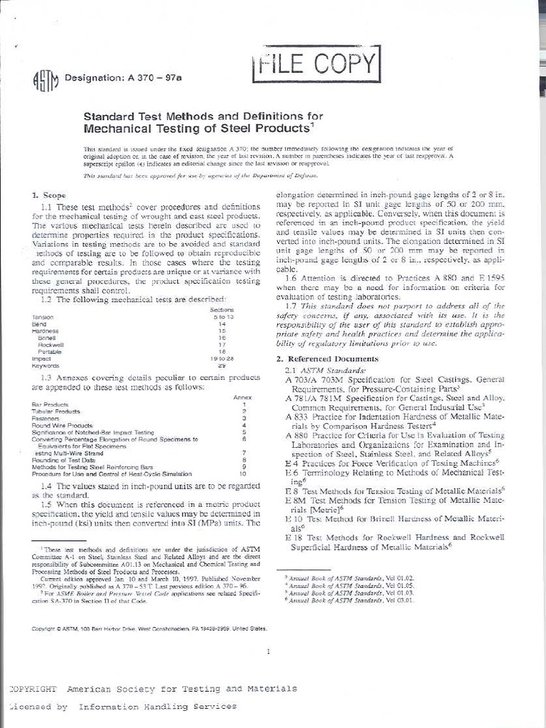 Astm A370 | PDF