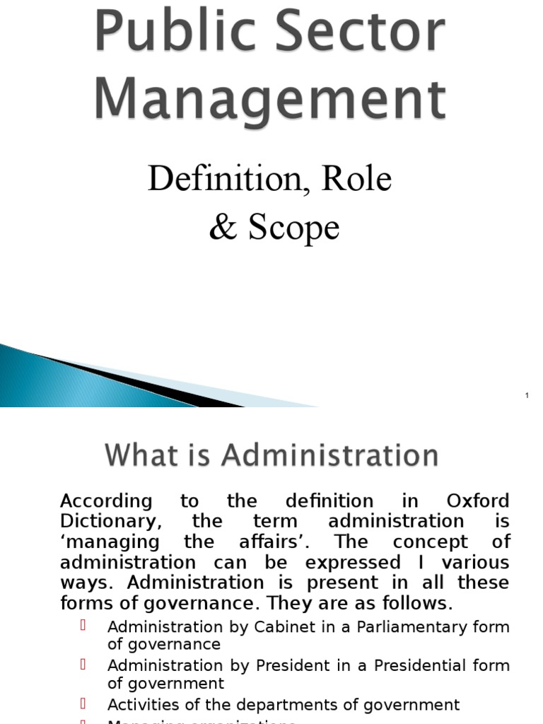 Definication, Role and Scope | PDF | Public Administration | Employment