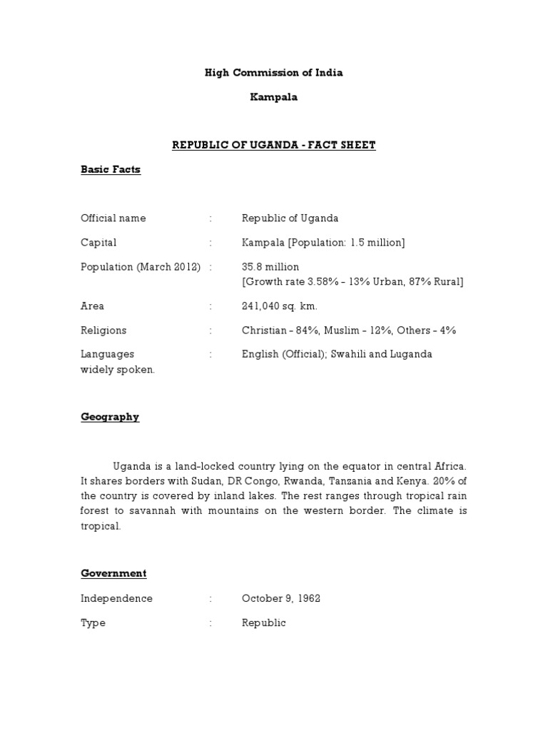 709 Fact Sheet For Uganda Rwanda and Burundi | PDF | Rwanda | Hutu