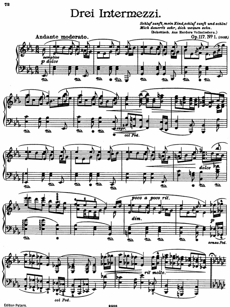 Brahms - Op.117 - Sauer | PDF