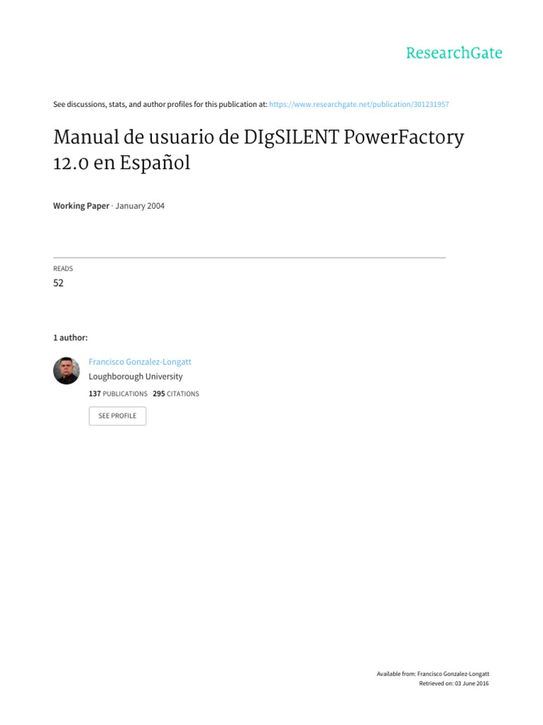 Manual de Usuario de DIgSILENT PowerFactory 12.0 en Español | PDF | Point and Click | Ventana ...