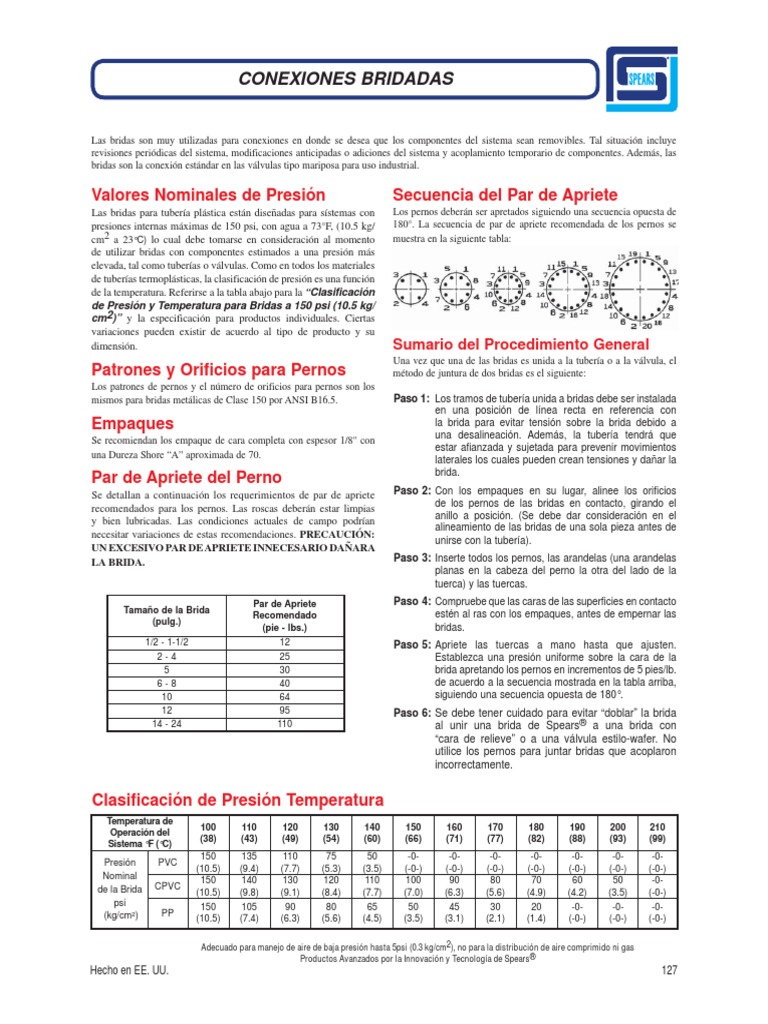 Torqueo de Bridas | PDF | Plomería | Tubería (transporte de fluidos)