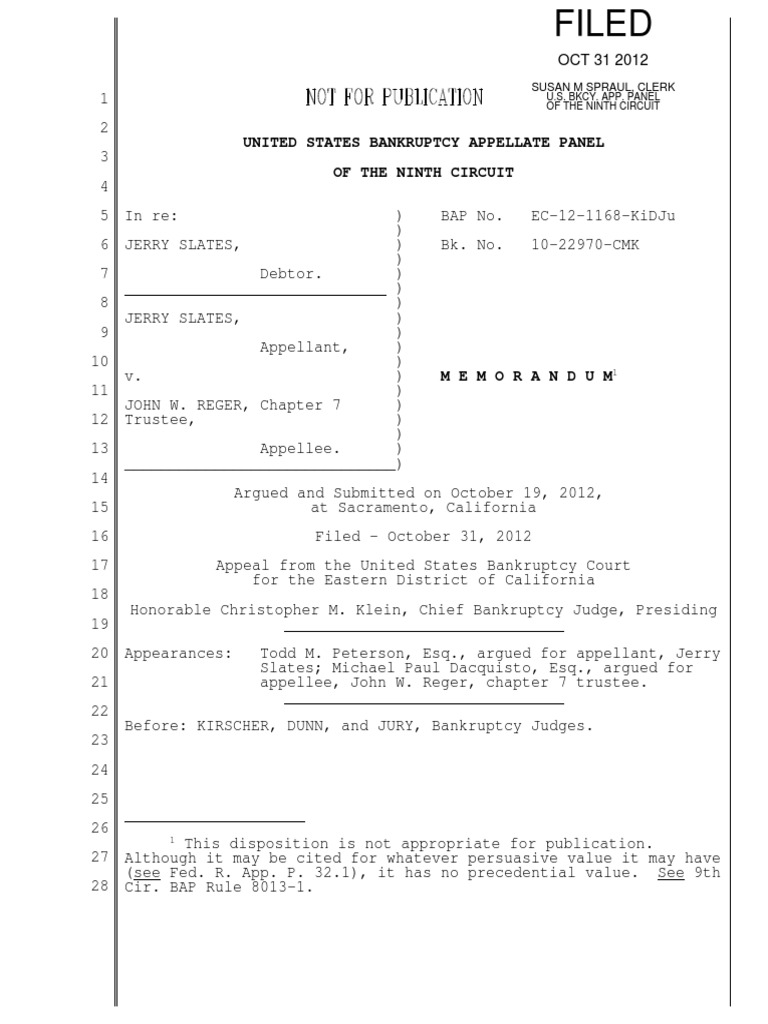 United States Bankruptcy Appellate Panel Of The Ninth Circuit | Chapter ...
