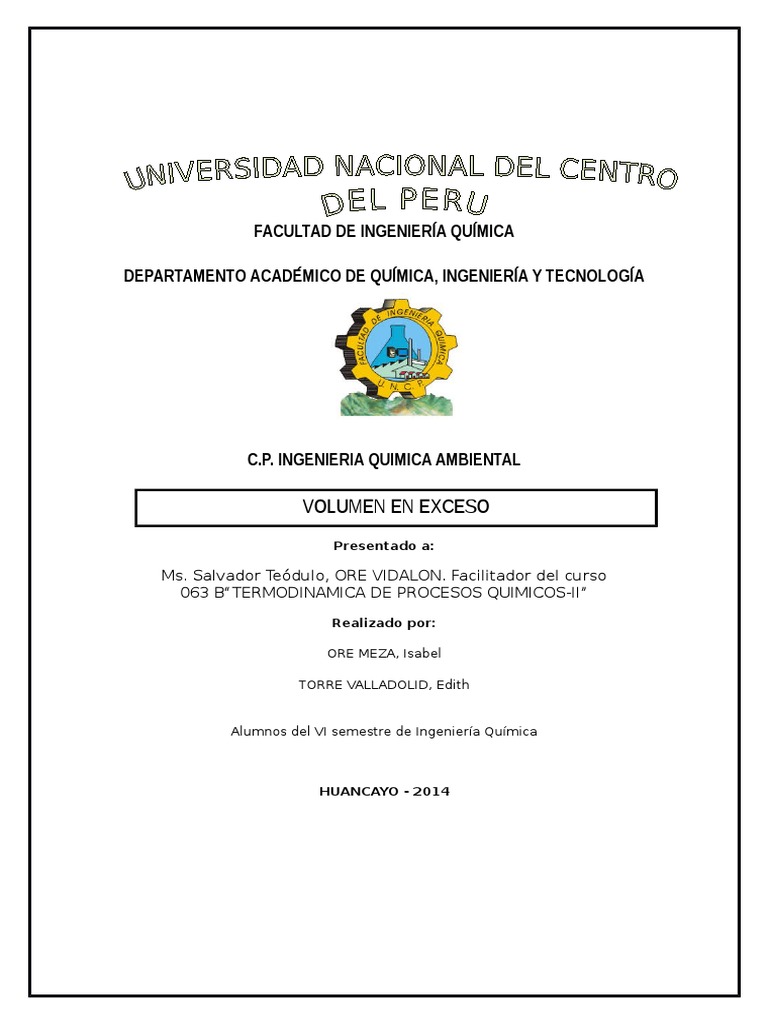 Volumen en Exceso de Etanol y Agua | PDF | Agua | Química Física