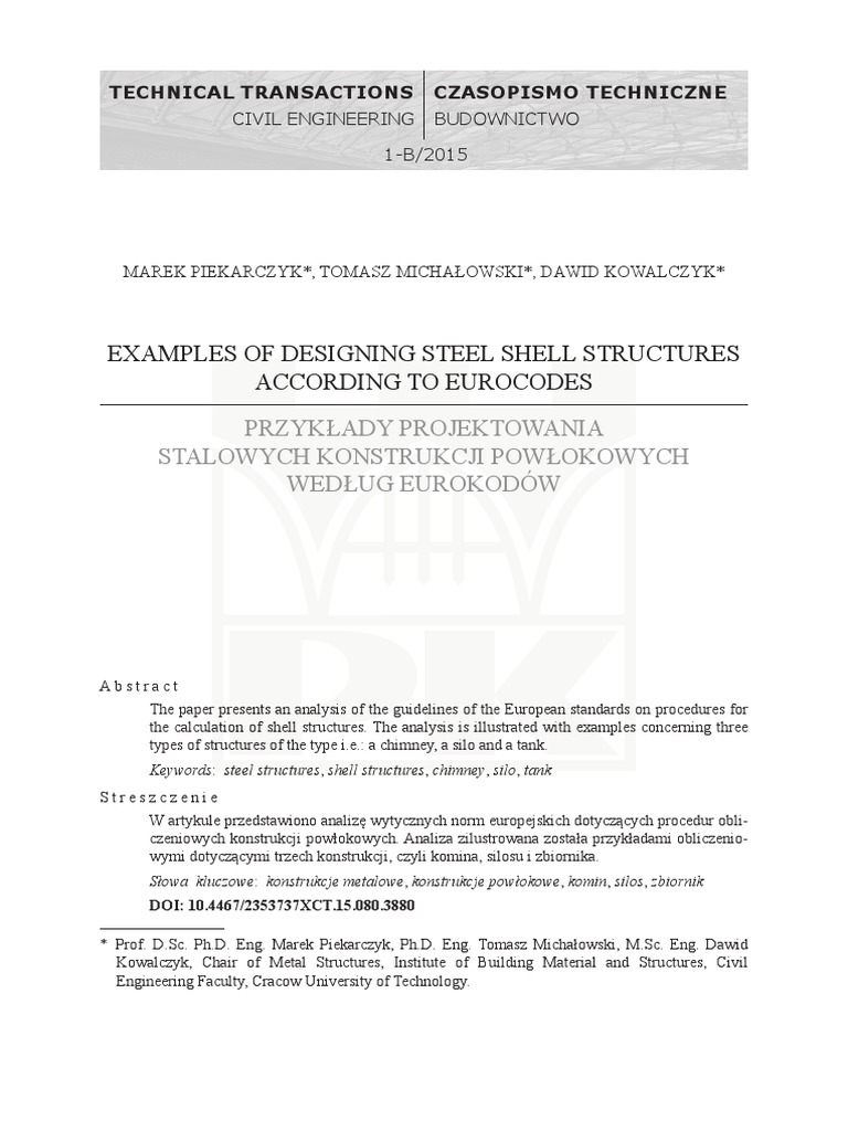 Designing Steel Shell Structures | PDF | Bending | Deformation ...