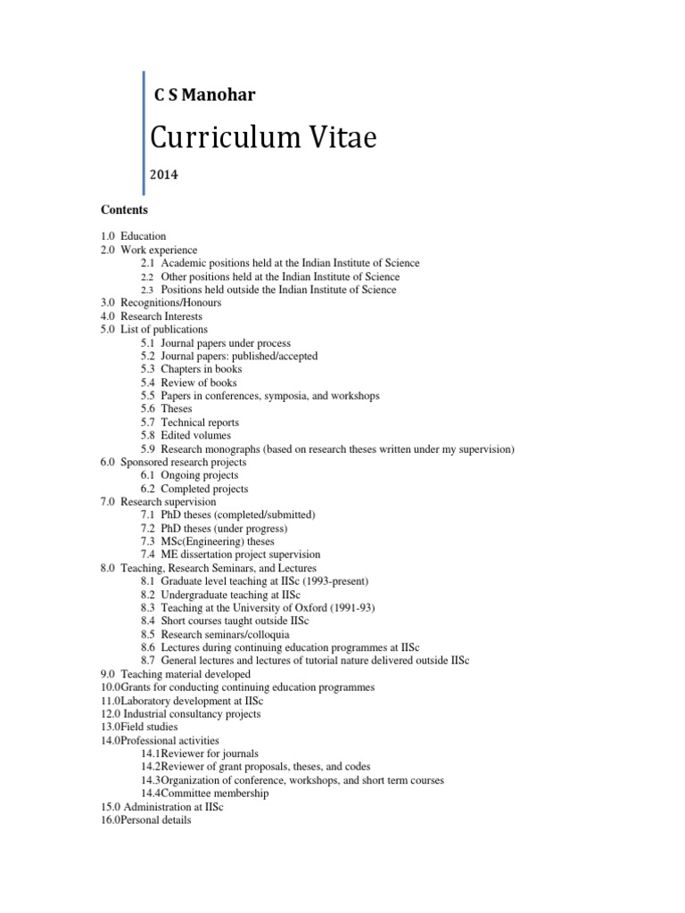 CV Manohar | PDF | Earthquake Engineering | Thesis