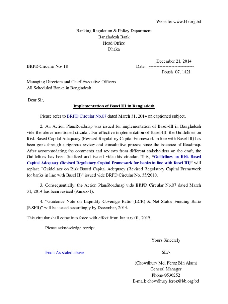 BRPD Circular 18: Basel III Guidelines | PDF | Basel Iii | Capital ...
