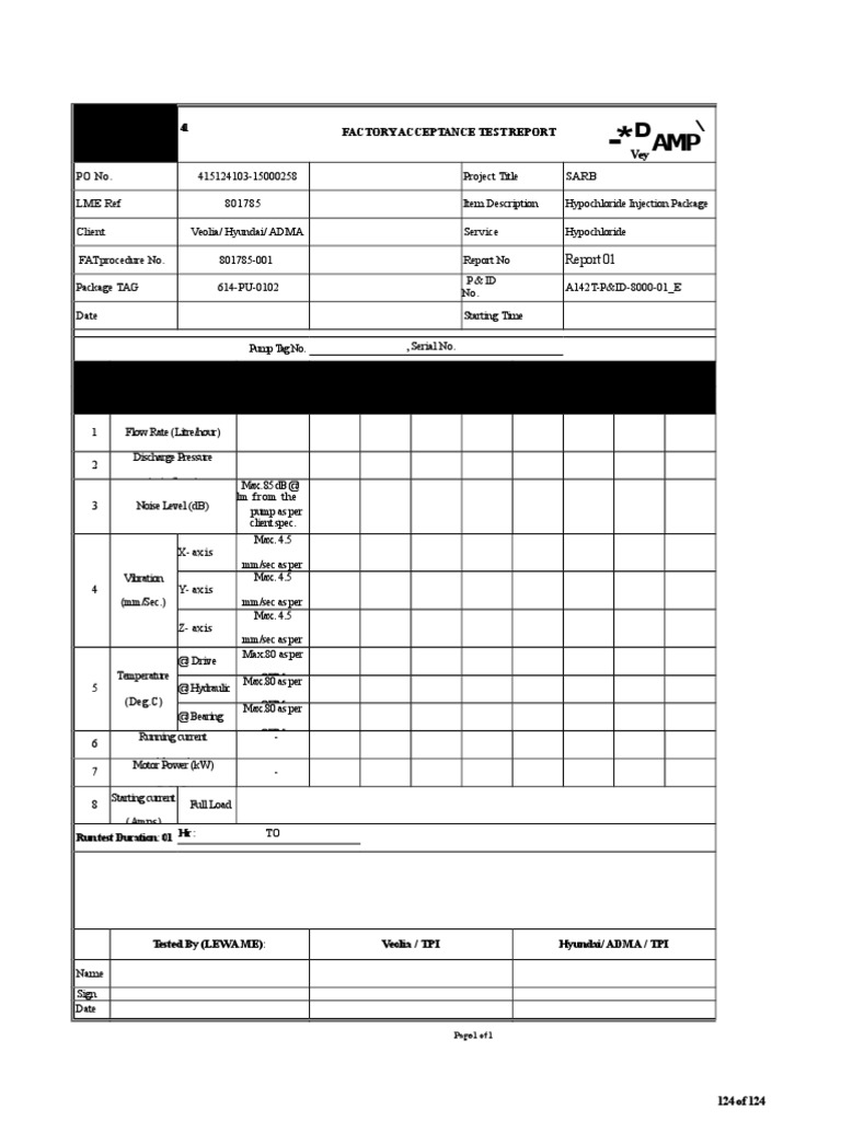 FAT Procedure (MFJO586) | PDF