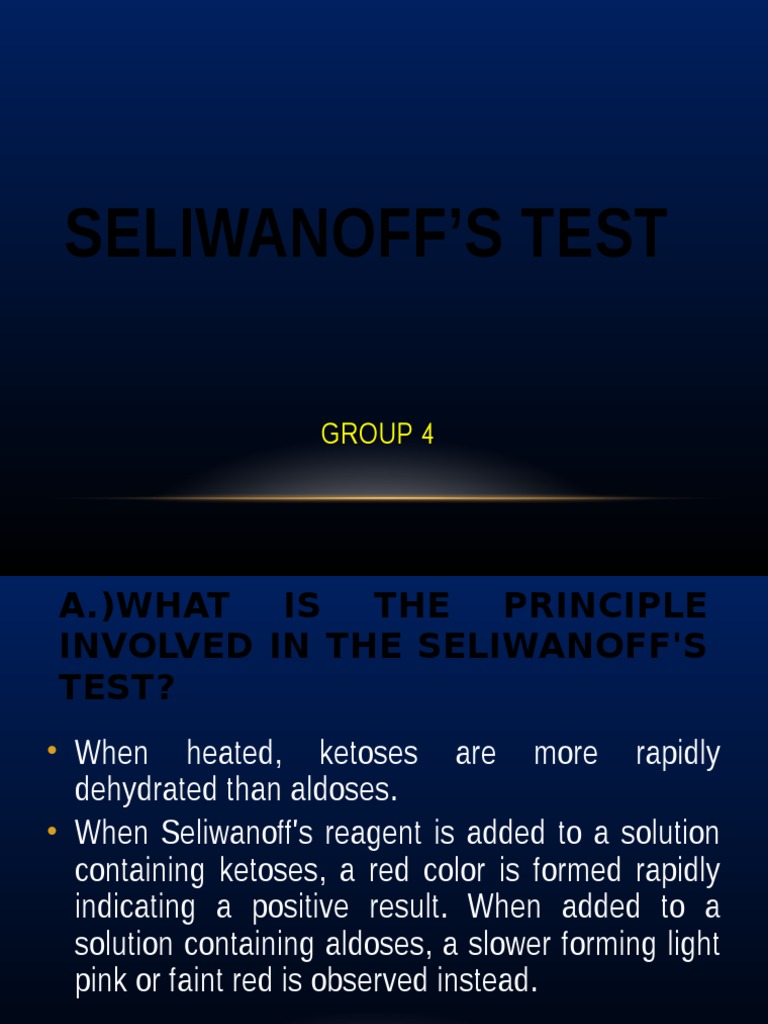 Seliwanoff S Test | PDF | Carbohydrates | Sucrose