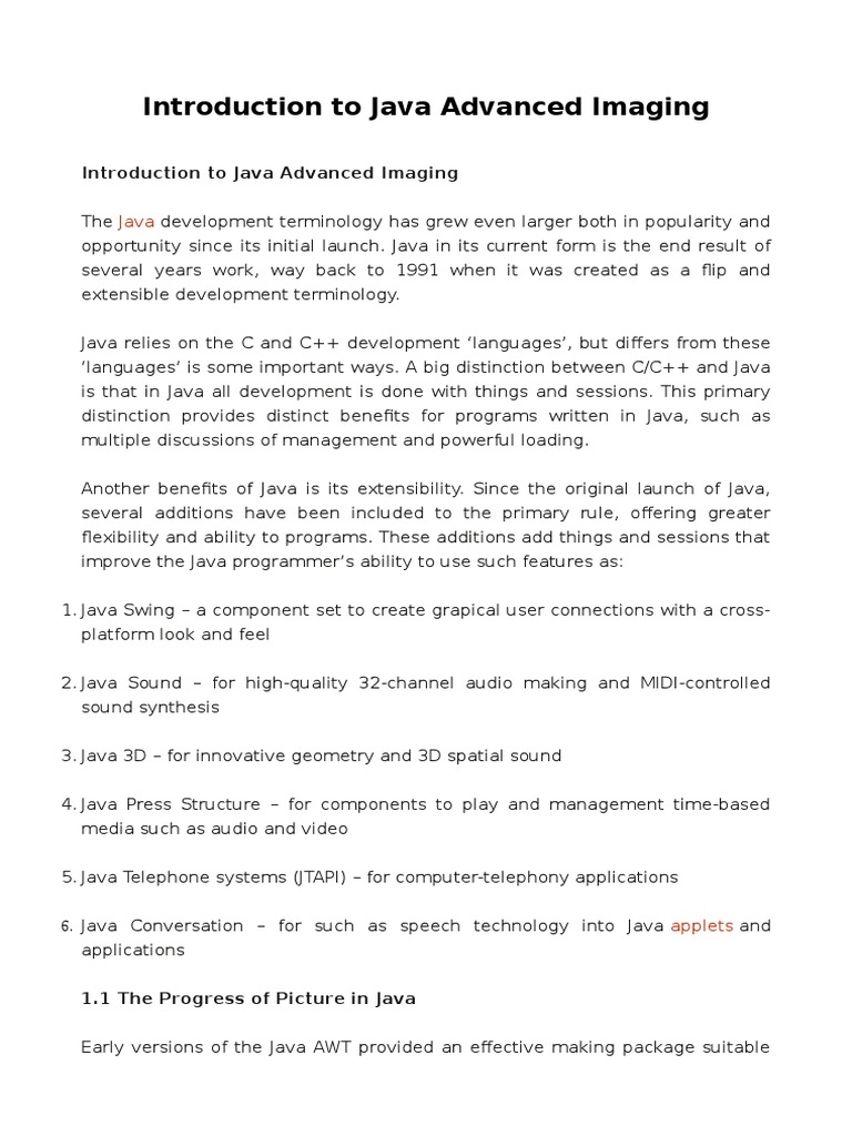 Introduction To Java Advanced Imaging | PDF
