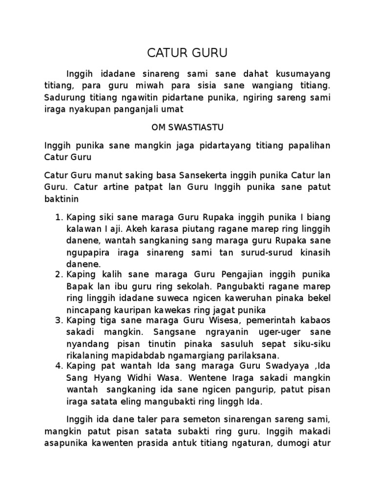 Catur Guru | PDF