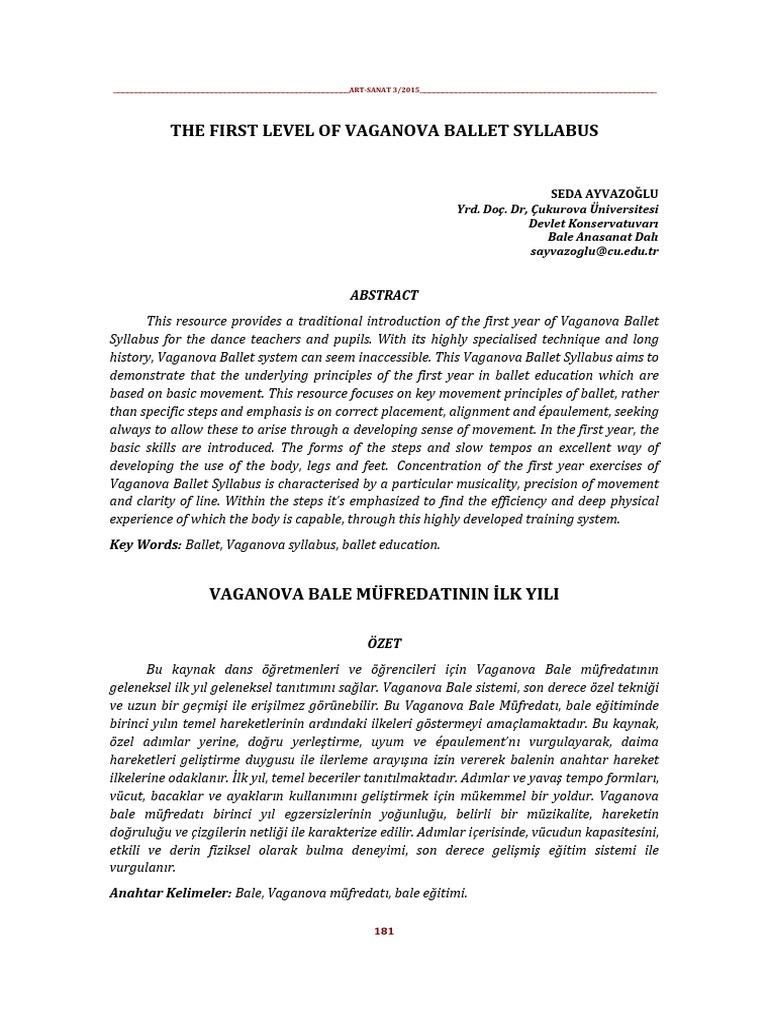 Dance Syllabus | PDF