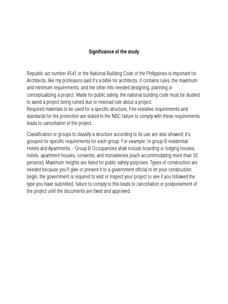 Importance of the National Building Code | PDF