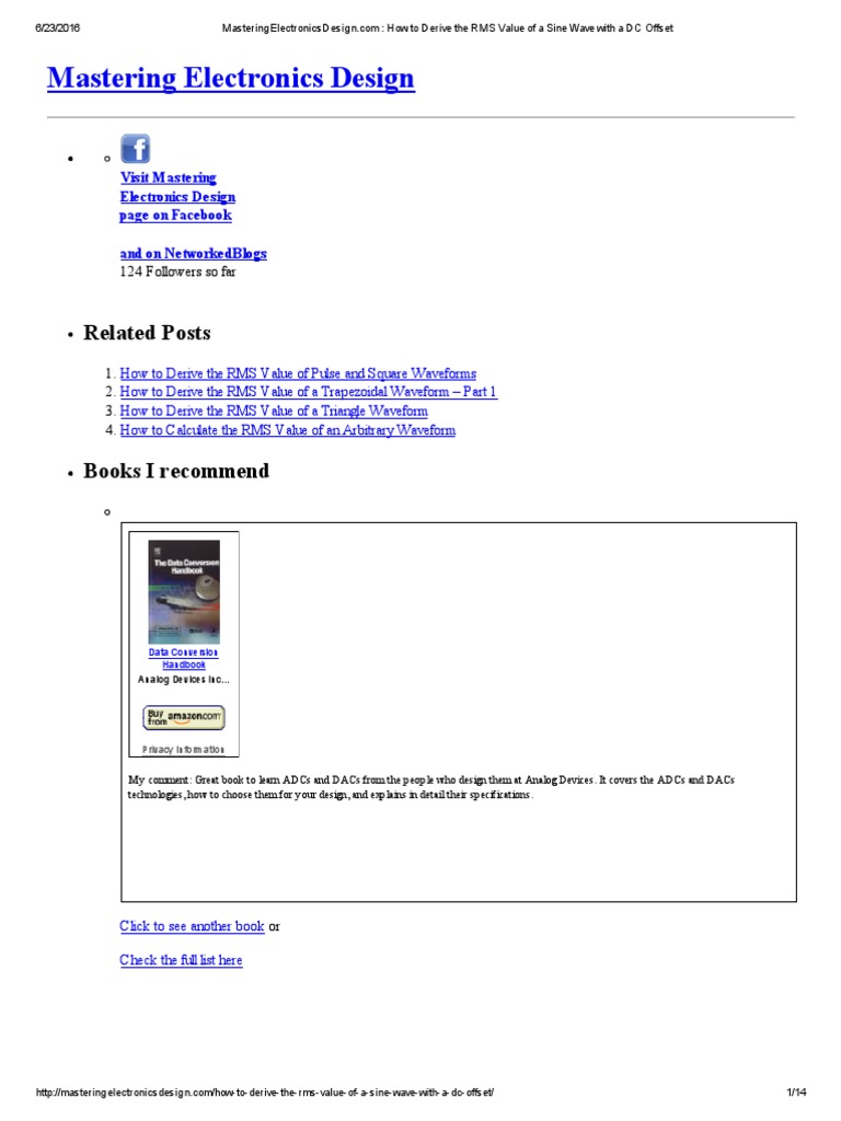 Mastering Electronics Design | PDF | Root Mean Square | Amplitude