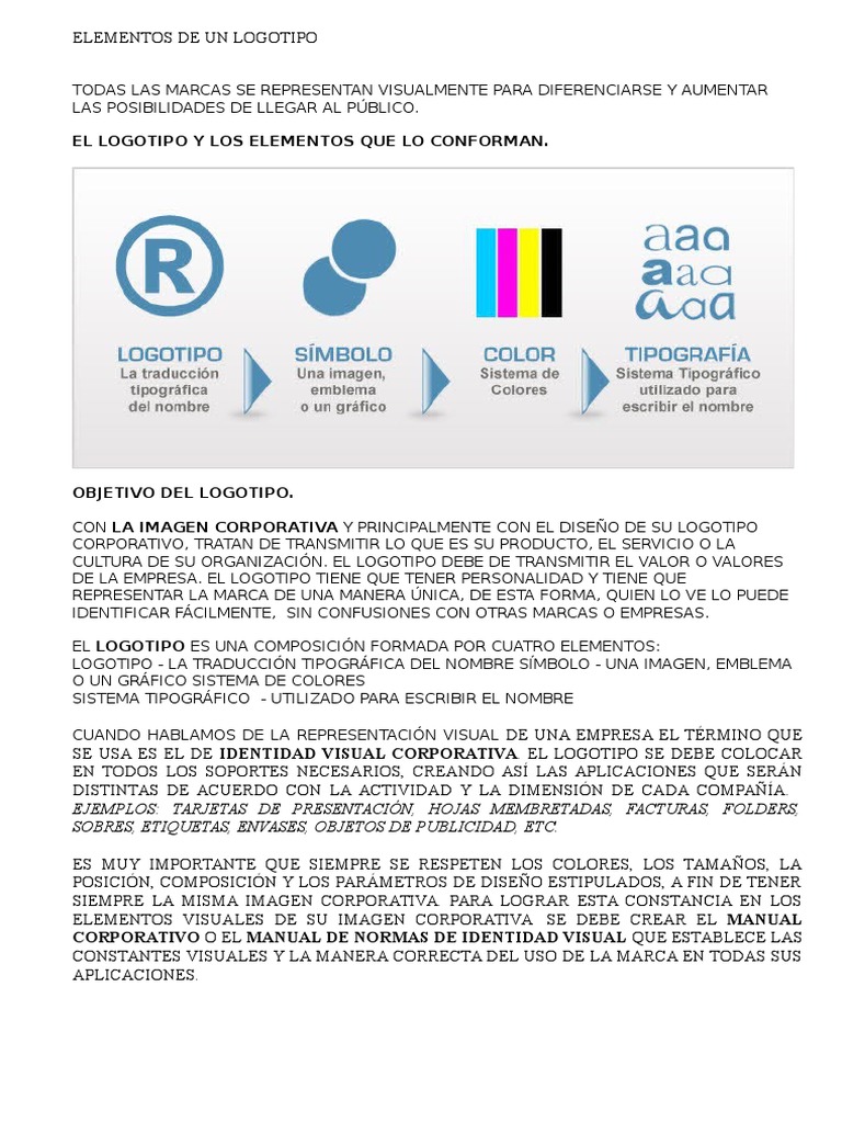 Elementos Clave de un Logotipo | PDF | Arte